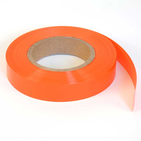 Vinyl slatwall insert - orange - .010 thick x 1-1/4" wide x 130' long