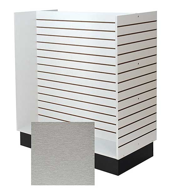 Slatwall H-unit 48 inches wide - Brushed Aluminum
