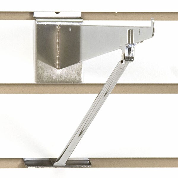 Slatwall bracket support-chrome for 14-16 inch brackets