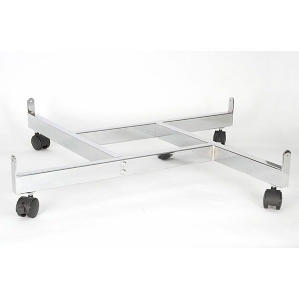 Grid base 4-way/pinwheel with casters-chrome