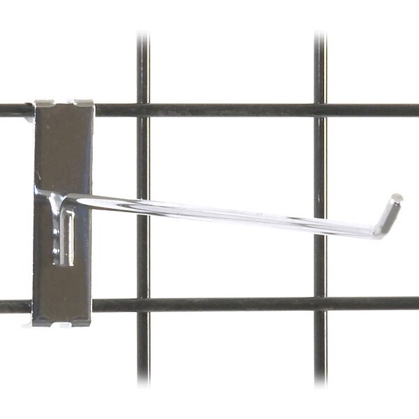 Gridwall hook 12" long - 1/4" wire–chrome