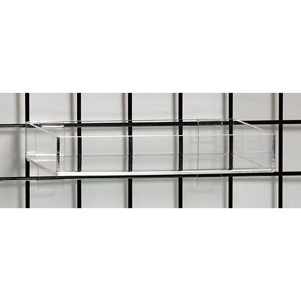 Acrylic grid tray 12"l x 8"w x 2"h-clear