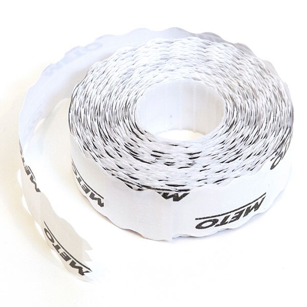 Price labels for double line Meto 622 gun permanent - white