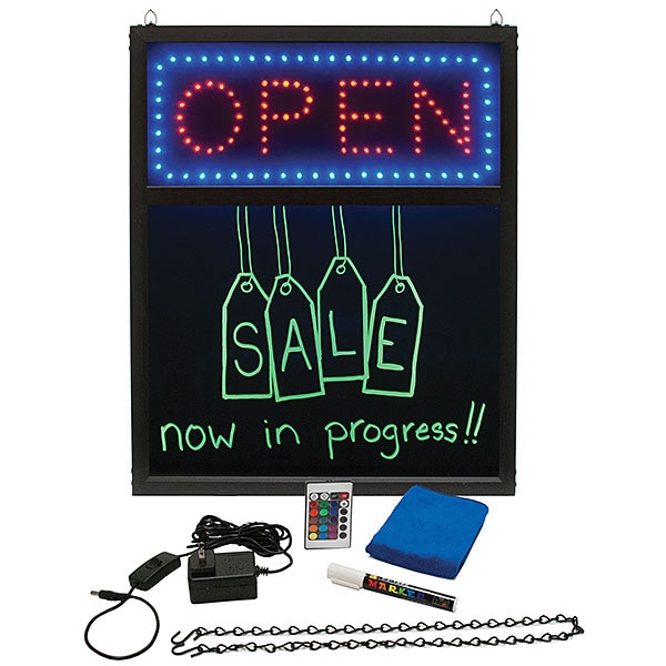 LED Open Menu Sign with Board & Remote | KC Store Fixtures