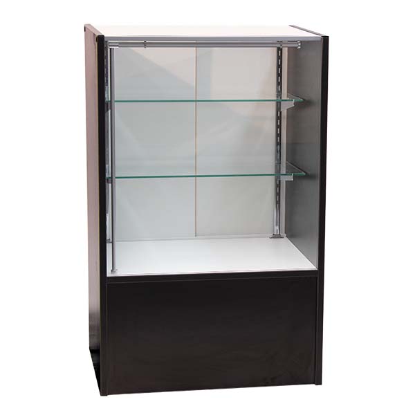 Showcase Full Vision Black 24" with Light - Assembled
