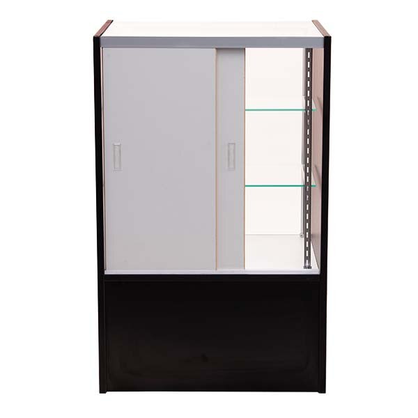 Showcase Full Vision Black 24" with Light - Assembled
