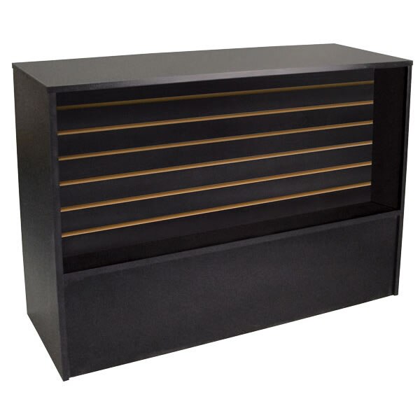 Slatwall Front Wrap Counter 70 inch - Black