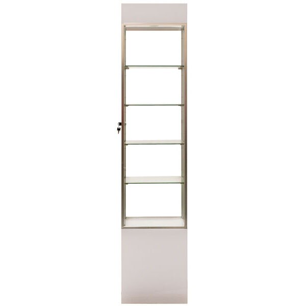 Square Showcase Tower - White | KC Store Fixtures