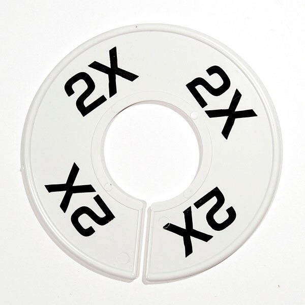 Size Ring White W/Black Print Round Size Ring White W/Black Print Round