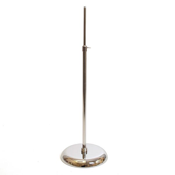 8" round base with adjustable upright 36"-72" 3/8" fitting - chrome