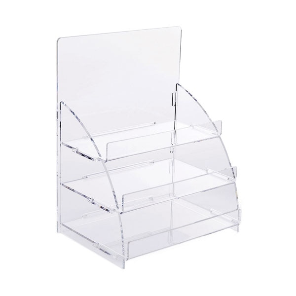 3-Tiered Acrylic Countertop Display Stand | KC Store Fixtures