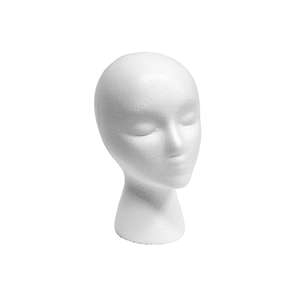 Styrofoam head female with face