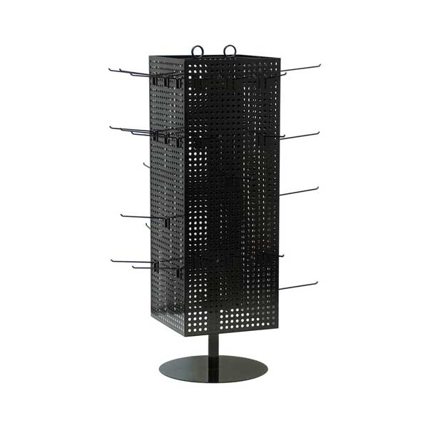 Countertop Pegboard Spinner, Black, 9x9x28