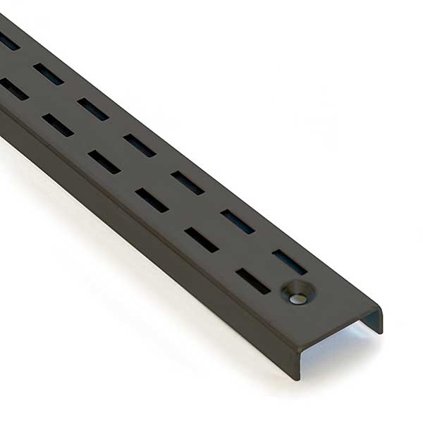 Double Slotted Standard 6 foot long - Black - 1/2 Slot 1 OC