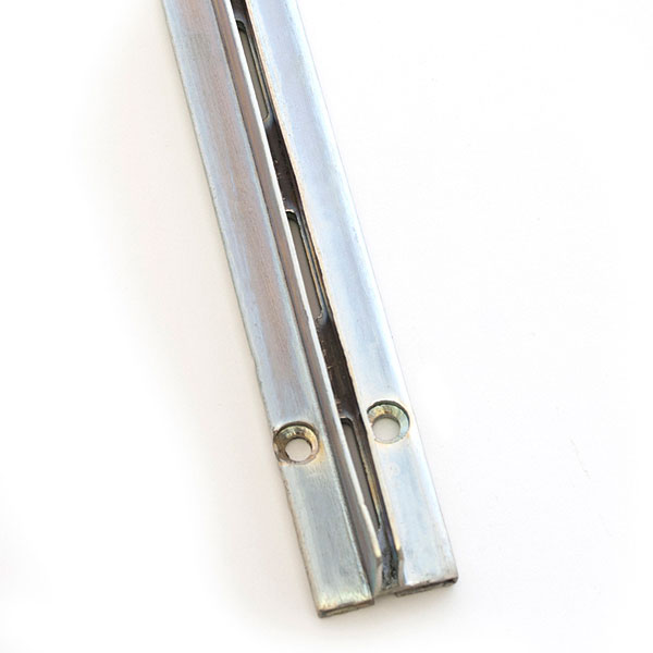 Concealed/recessed standards 72long 1slot 2oc for 3/4 panel - zinc