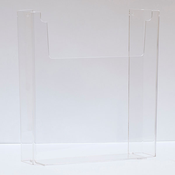 Literature holder wall mount 8-1/2"x11" - clear acrylic
