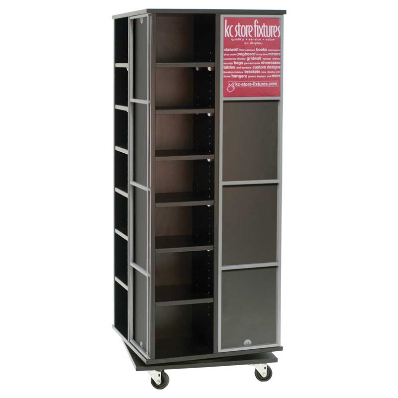 Rotating T-Shirt Display Rack - Black | KC Store Fixtures